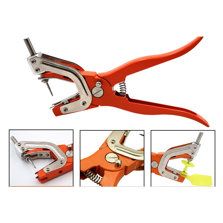 Animal Ear Tag Applicator Hydraulic Type Livestock Cattle Goat Metal ...