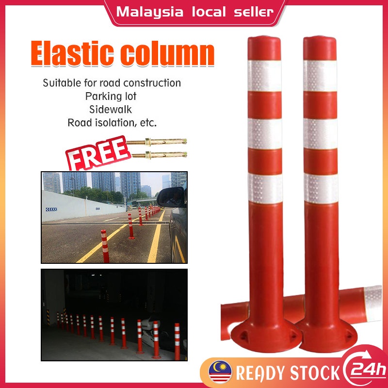 70CM/75CM Safety Cone Flexible Pole Warning Road Facilities Crossing ...