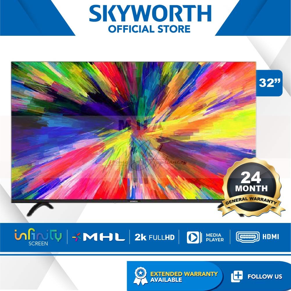 SKYWORTH 32TB2000 Series HD LED TV HD 2K LED TV + KTV (32") | Shopee ...