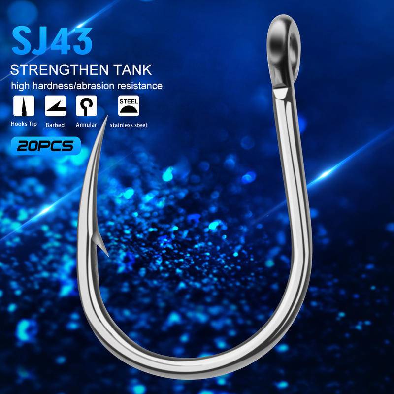 PROBEROS Sea Fishing Stainless Steel Hook With Barb With Loop Seawater ...