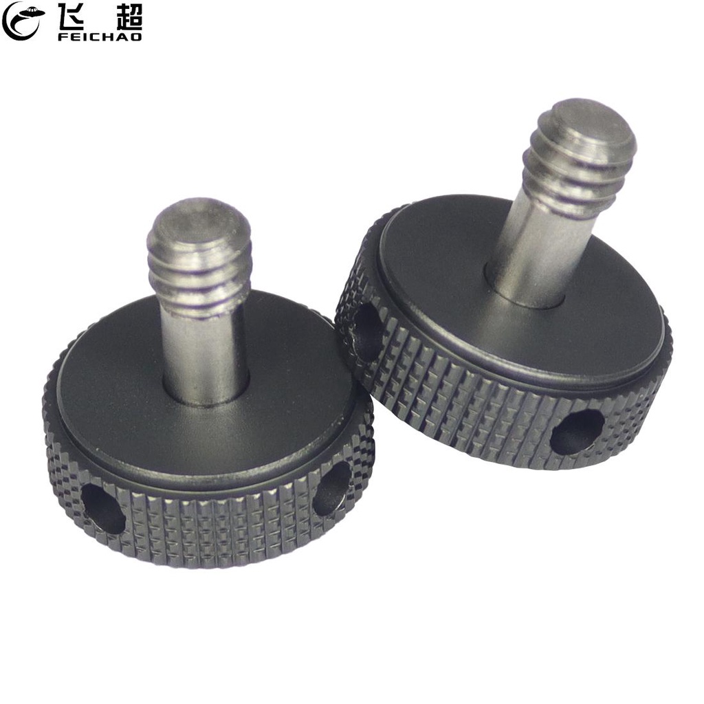 FEICHAO 2PCS/lot 1/4"-12 Stainless Steel Thumb Knob Lock Screw Adapter ...