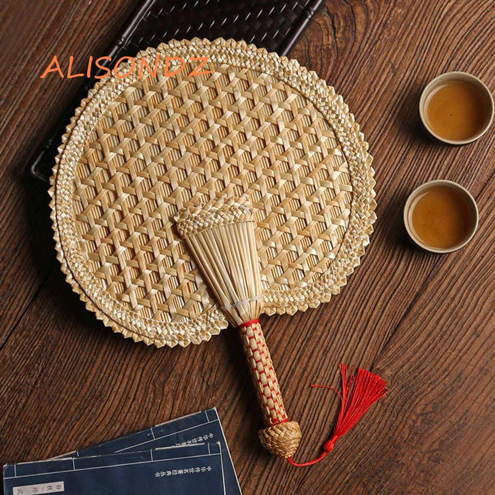 ALISONDZ Hand Fans Artificial Wheat Straw Environmentally Friendly Old ...
