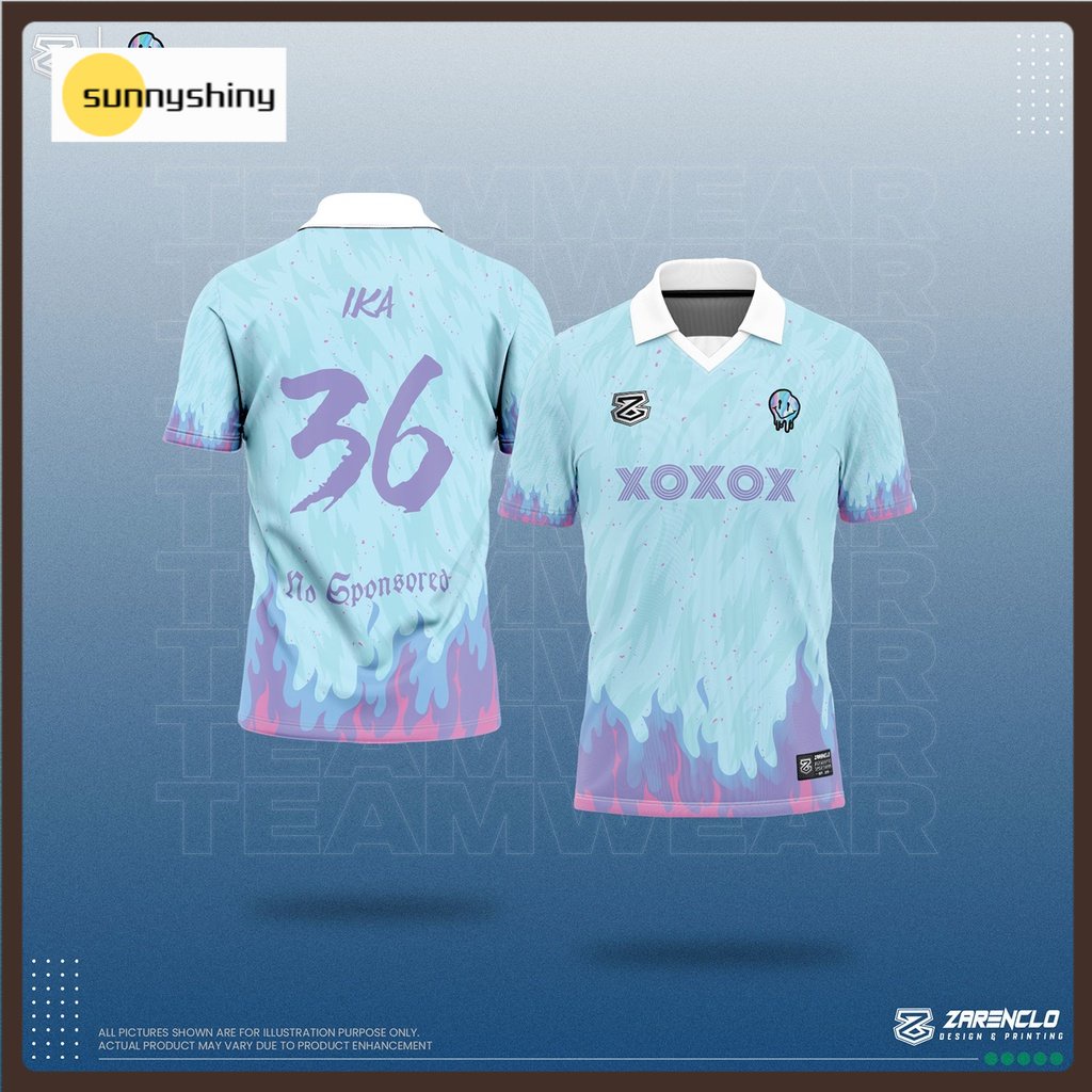 Retro Collar Jersey Custom Nama Dan Numbor Baju Raya 2023 Viral Murah ...