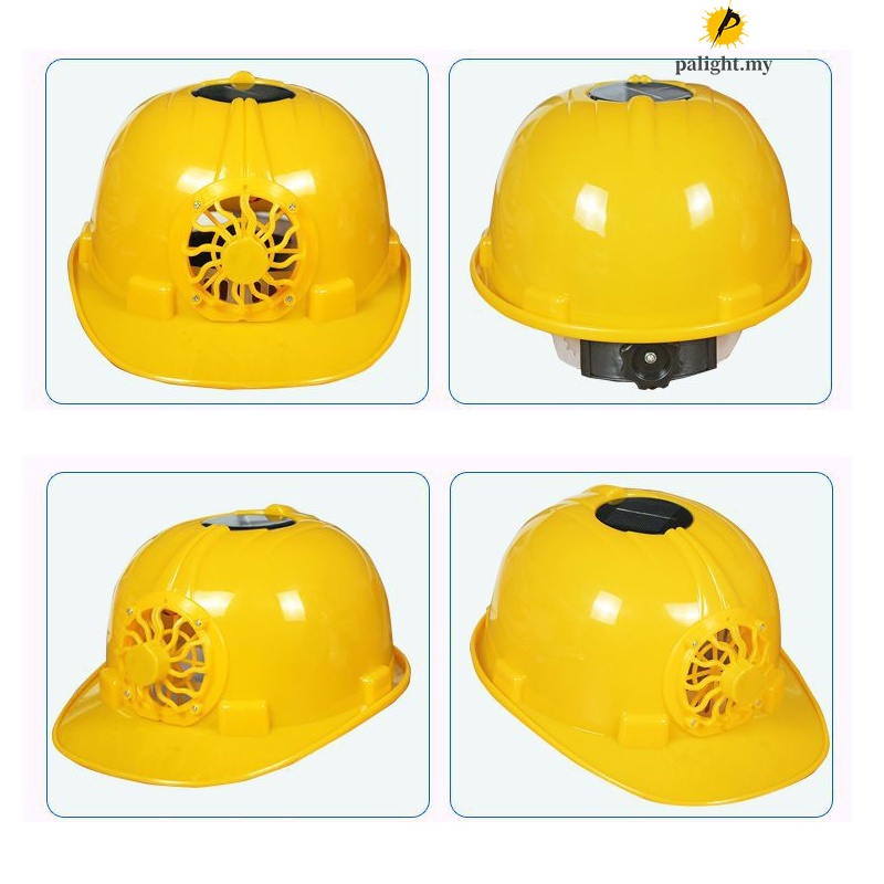 Solar Powered Safety Helmet Hard Ventilate Hat Cap with Cooling Cool ...