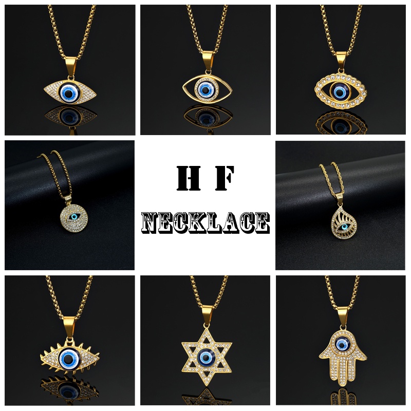 [HF Jewelry]316 Stainless Steel Retro Hip-hop Punk Men's Various Shapes ...