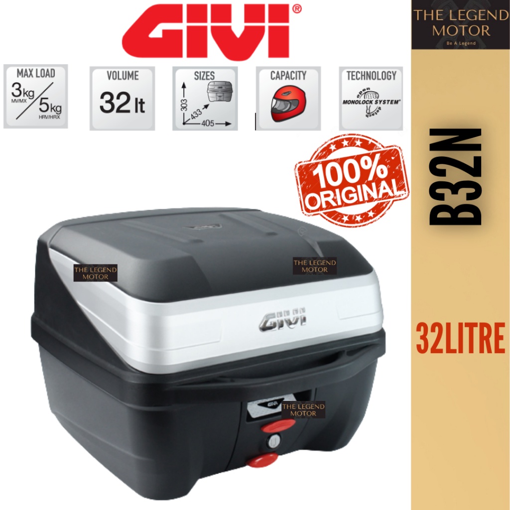 GIVI BOX BOLD B32N B32NB ALTAS B33NM B33N2M E250N E250N2 KOTAK PETAK BELAKANG REAR TOP MONOLOCK ...