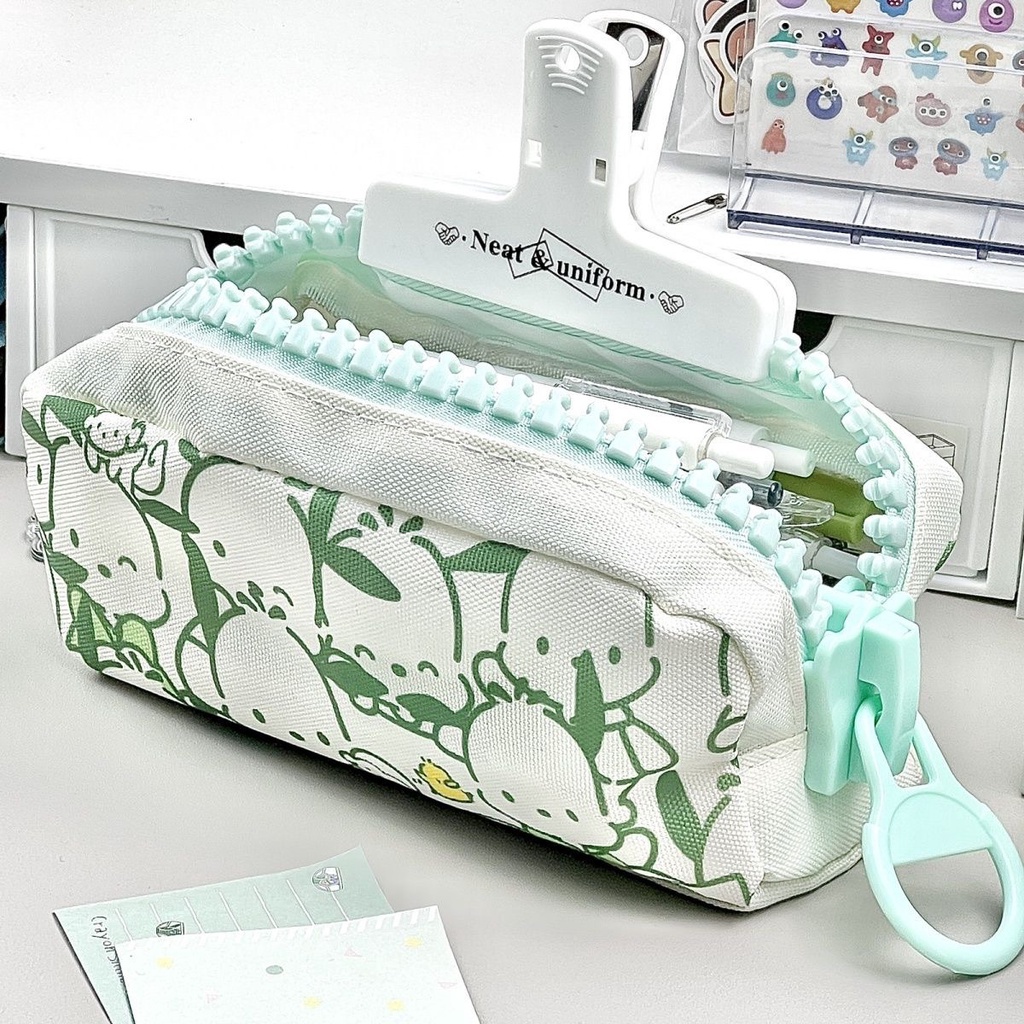 Pachacco Large Zipper Pencil Case Ins Japanese Large Capacity Pen Bag ...