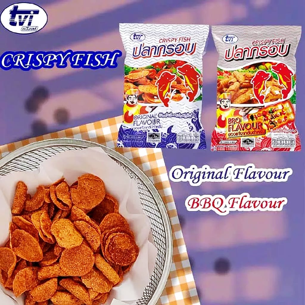 Thailand TVI Crispy Fish Original/Bbq Flavour (75g) HALAL | Shopee Malaysia