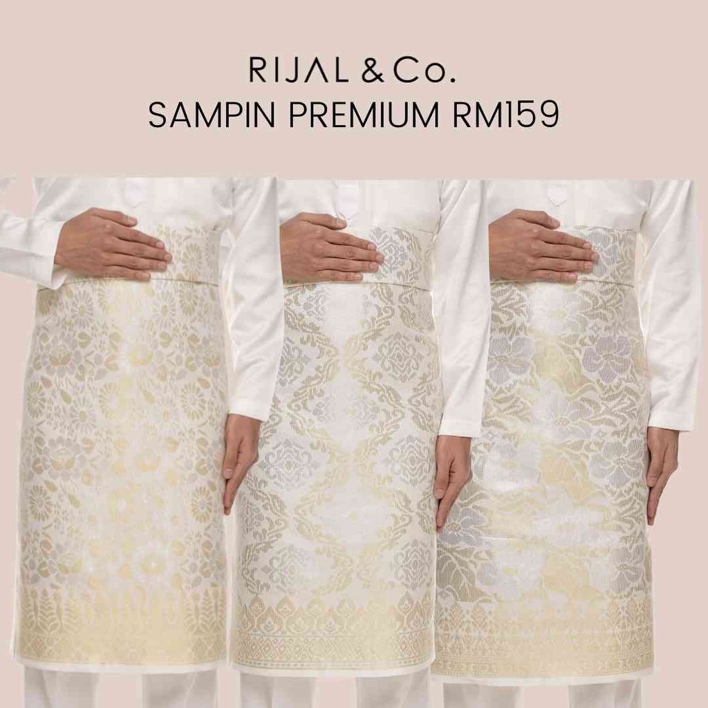RIJAL&Co. Sampin Nikah Offwhite Premium | Shopee Malaysia