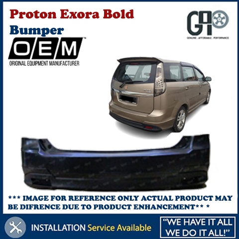 Proton Exora Bold Rear Bumper Belakang Pp Material 100% New High ...