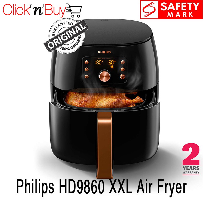 Philips HD9860 Air Fryer XXL. Premium Smart Sensor Series. 1.4kg ...