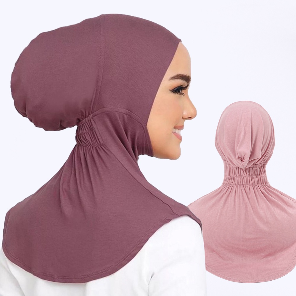 Hijab Cap with Neck Inner Leher Dada-Turtleneck // Hijab Inner Tudung ...