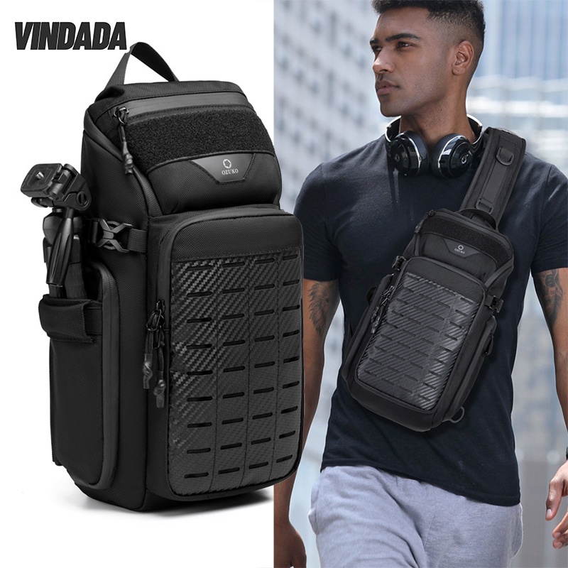 Ozuko Tactical Chest Bag Men's Functional Shoulder Bag Multifunctional ...