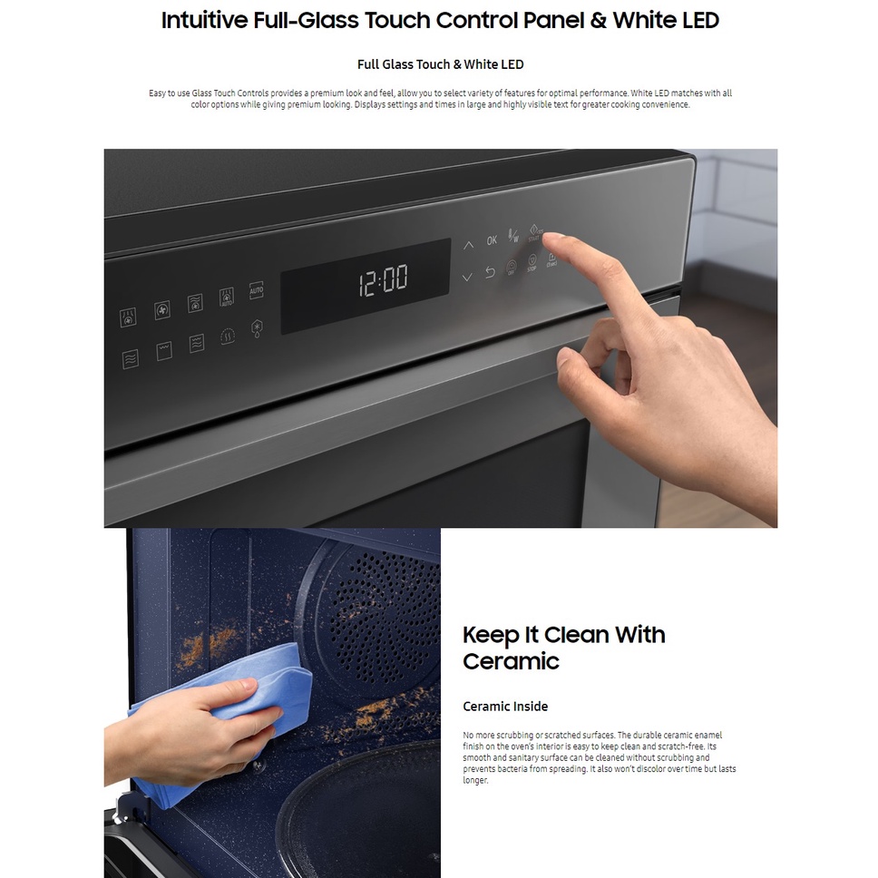 Samsung 35L Convection Microwave Oven MC35R8088 with HotBlast ...