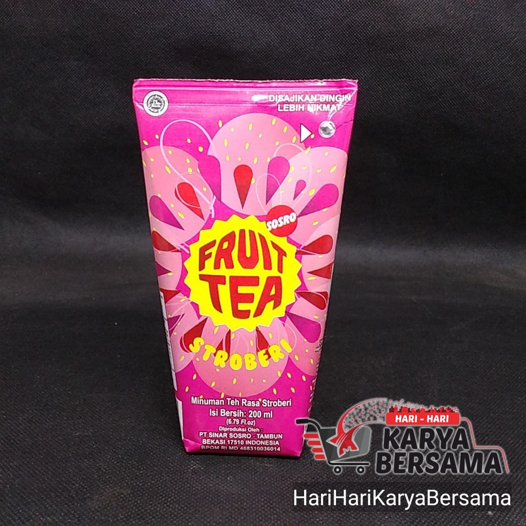 Sosro FRUIT TEA STRAWBERRY Drink 200ML | Shopee Malaysia