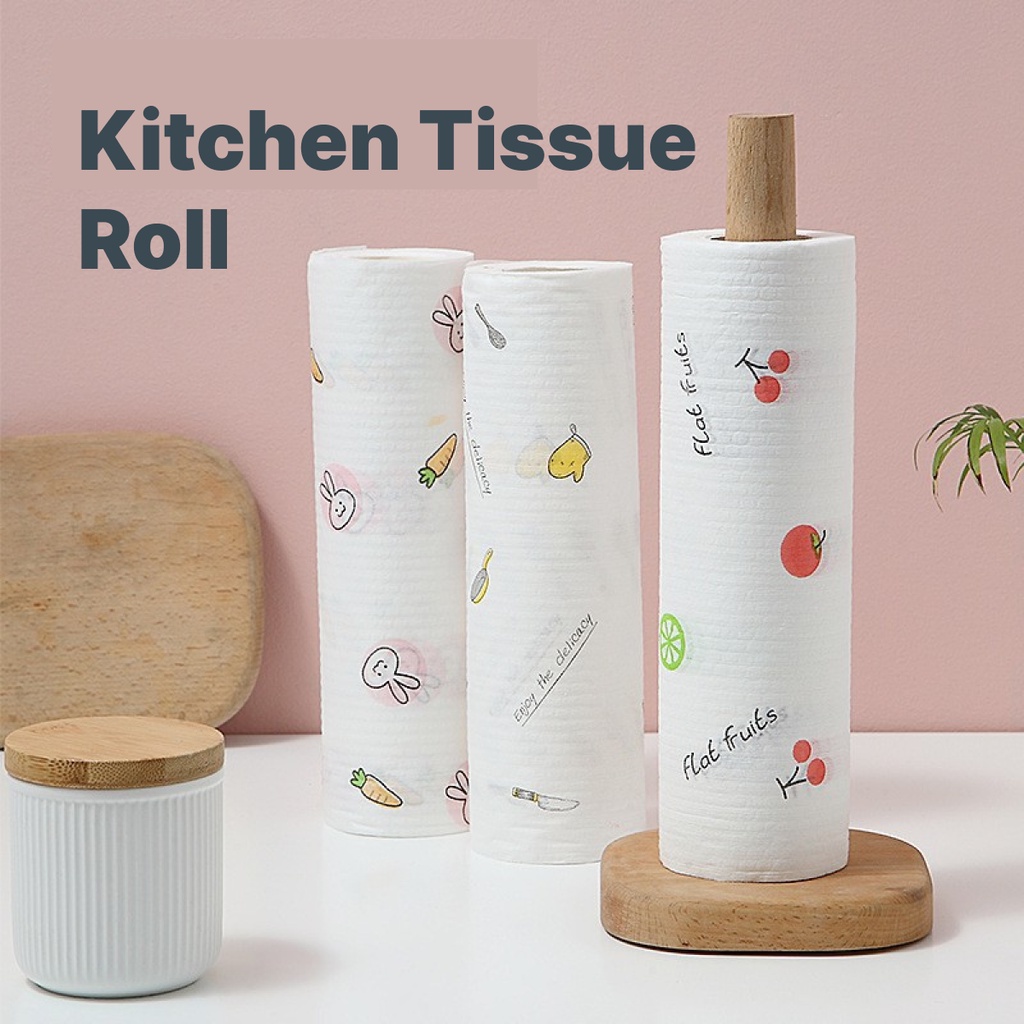 Tisu Dapur Kitchen Tissue Roll Cleaning Cloths Lazy Rag Disposable ...