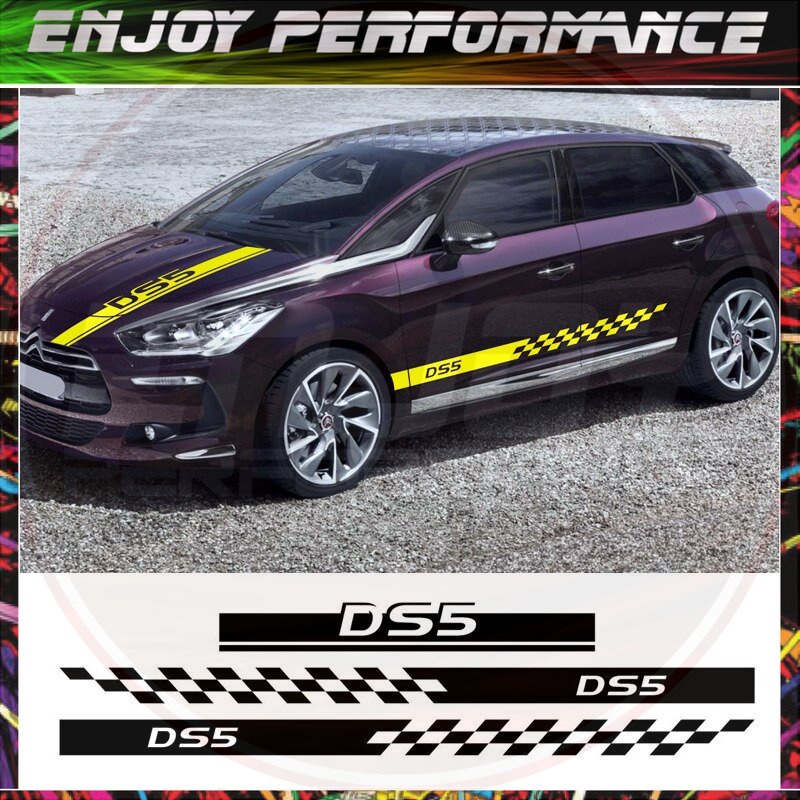 For Citroen DS5 Car Body Door Side Skirt Decor Stickers Racing Sport ...