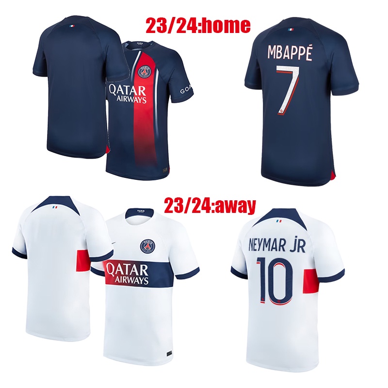 New 23/24 MBAPPE HAKIMI home away soccer jerseys Vitinha Paris N.Mendes ...