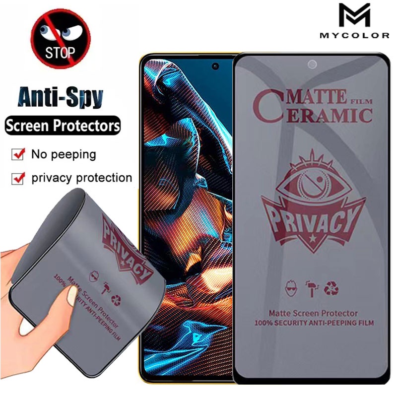 Ceramic Film Privacy For Xiaomi Poco C75 C61 C65 C55 C40 X7 X6 X5 M7 M6 M5 M5s X4 X3 NFC M4 M3 ...