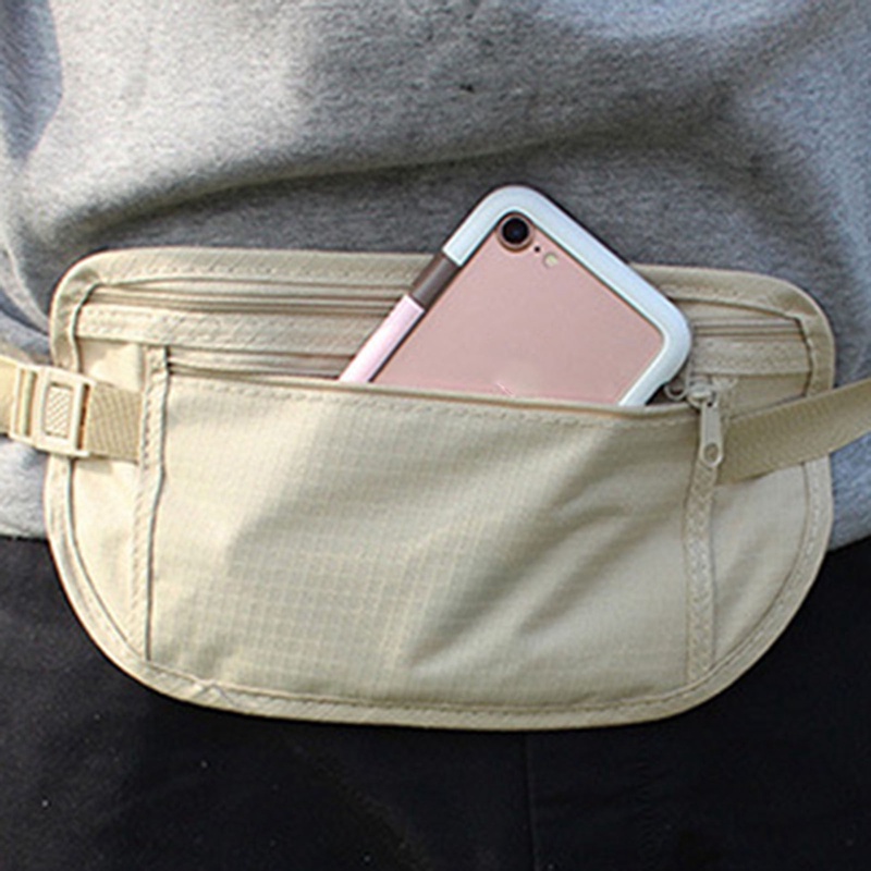 FAUSE 1PC Invisible Travel Waist Packs Waist Pouch For Passport Money ...
