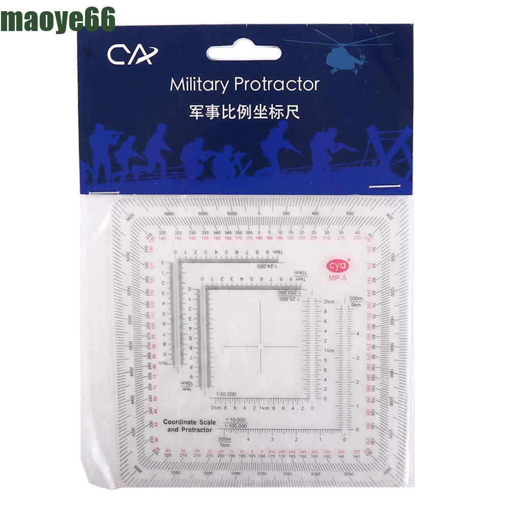MAOYE Land Navigation Protractor Measuring Tool Topographical Square ...