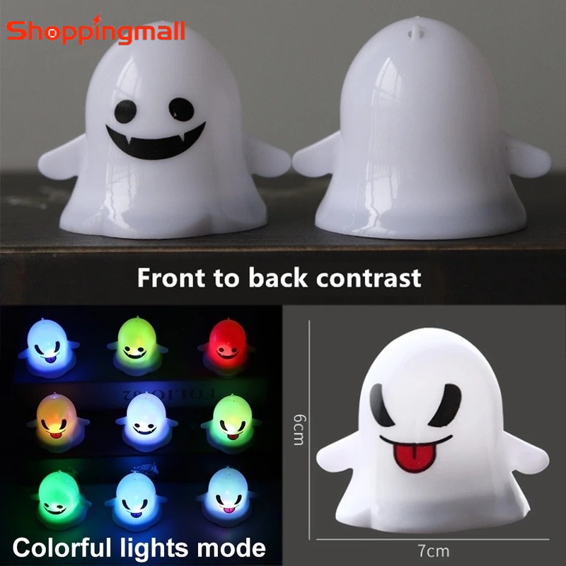 Halloween Costume Cute Emoticon LED Ghost Colorful Night Lamp/ Stick ...