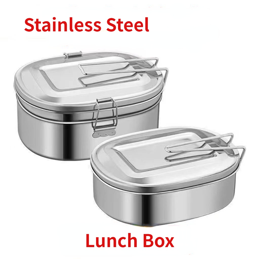 Stainless Steel Lunch Box Student Bento Box Square Multi-layer Steamed ...