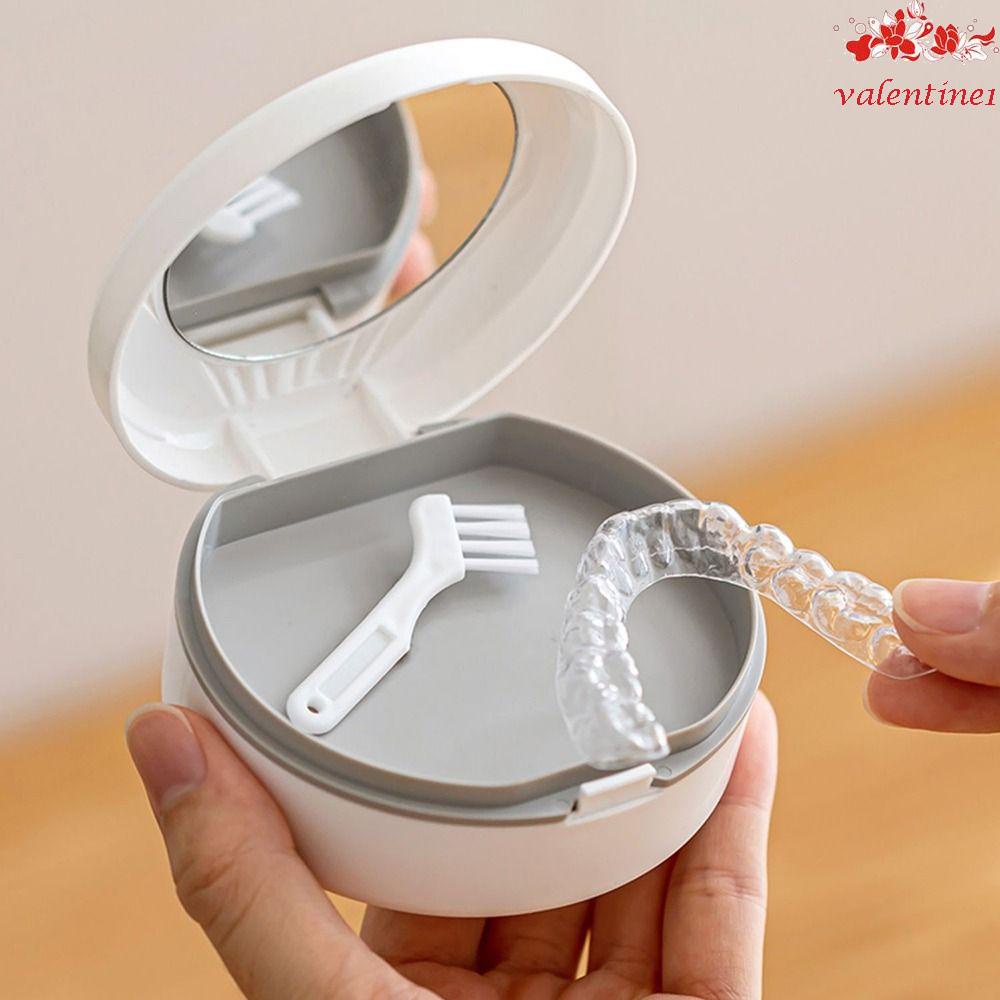 VALENTINE1 Orthodontic Retainer Case, with Mirror Shell Shaped Denture ...