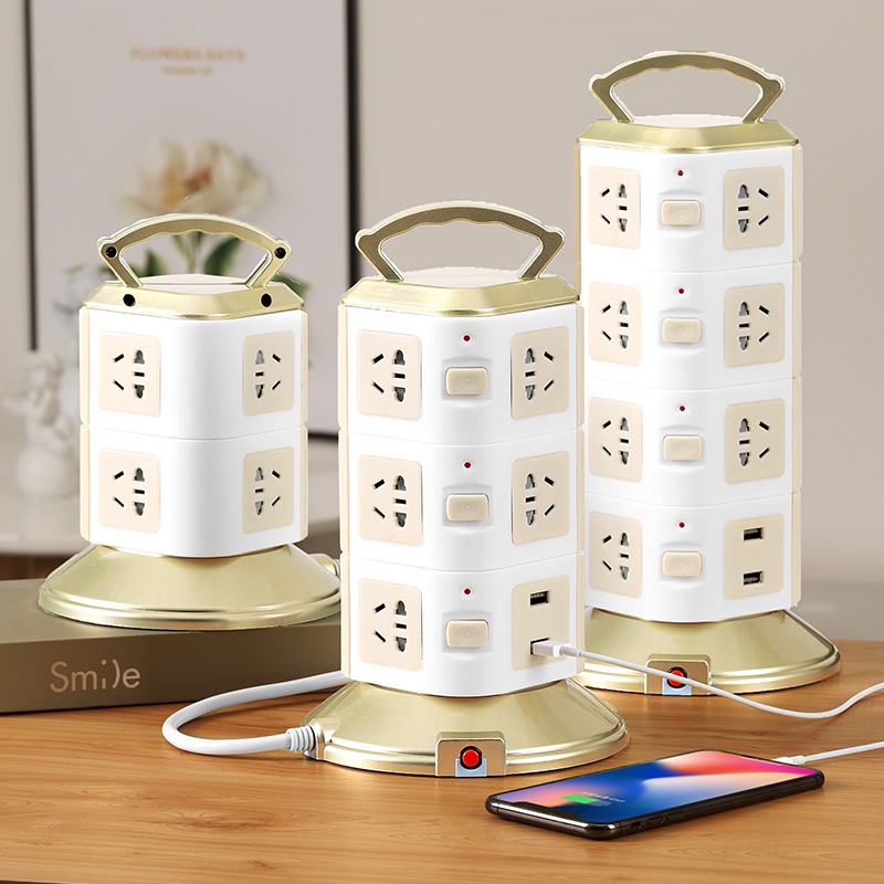 Household Vertical Socket Panel Porous Socket Multi-Function Socket ...