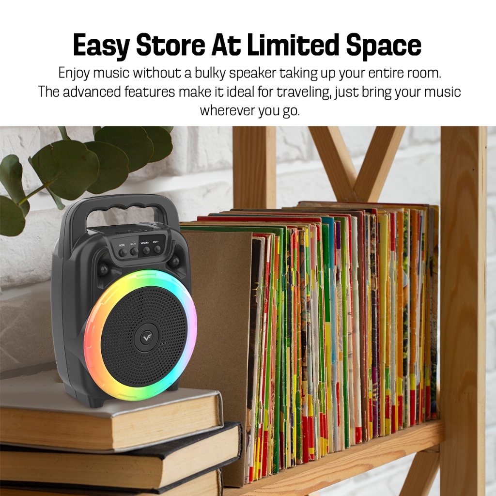 (NEW) Vinnfier VF Tango 100 WMV 2023 TWS Bluetooth Portable Speaker with Karaoke System (1 YEAR ...