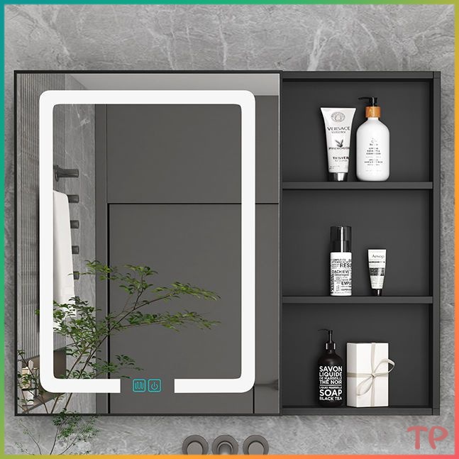 Bathroom bathroom mirror cabinet space aluminum storage storage ...