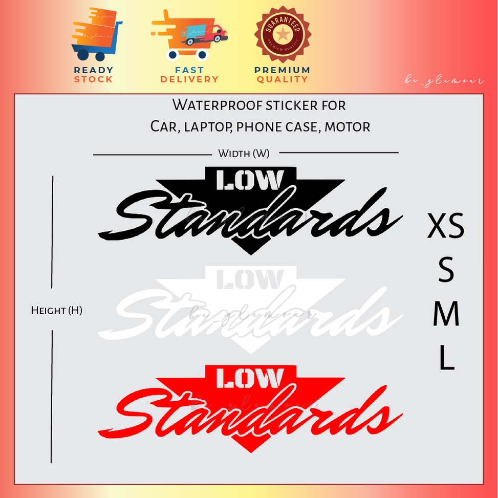 Low Standard Sticker motor car stiker kereta Reflective stiker racing ...