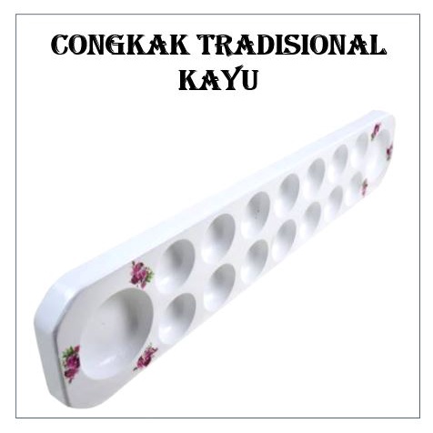 READY STOCK Congkak Kayu Tradisonal Warna Putih Hitam Black Guli White ...