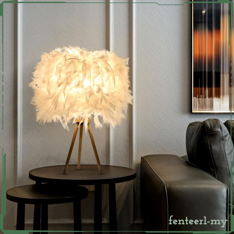 [Fenteer1efMY] Decorative Feather Lamp Shade Lamp Fitting Hanging ...