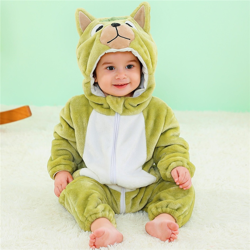 Anime Husky Penguin Rabbit Stitch Pajamas Baby Animal Romper Newborn ...