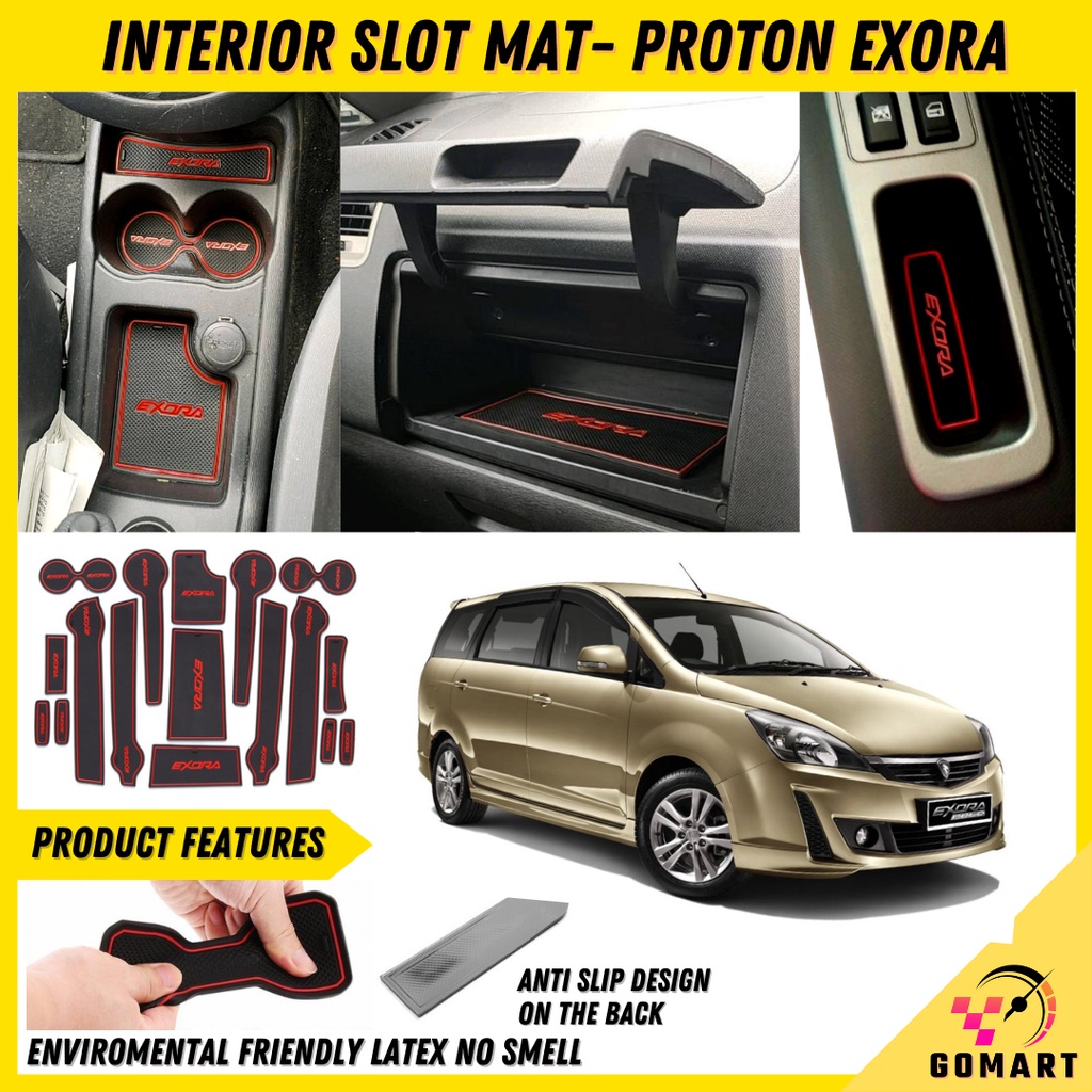 PROTON EXORA Interior Slot magic mat Dashboard Door Panel Cup Holder ...