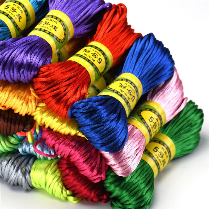 1pc 20m/2.5mm Braided Rope Chinese Knotting Color Line 5 Is Suitable ...