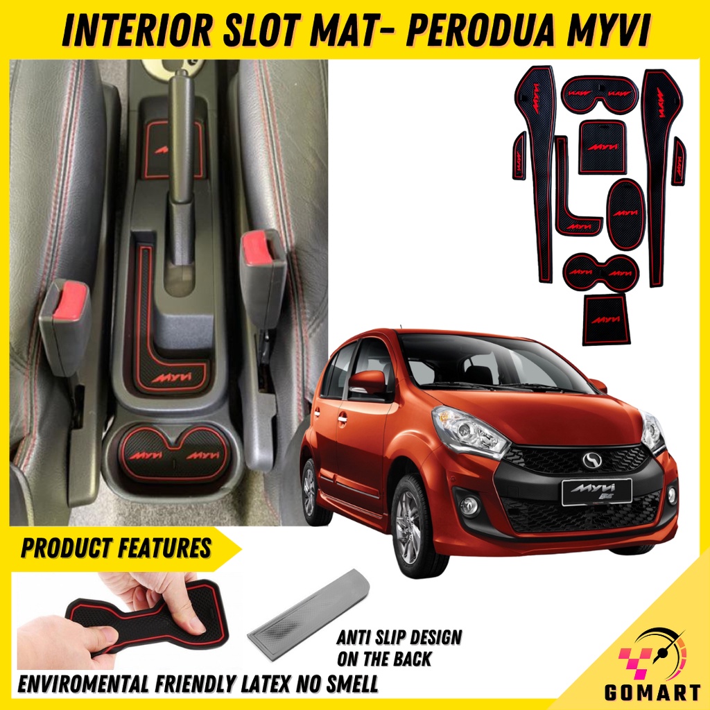 INTERIOR SLOT MAT Perodua MYVI 2012-2017 Dashboard Myvi Accessories ...