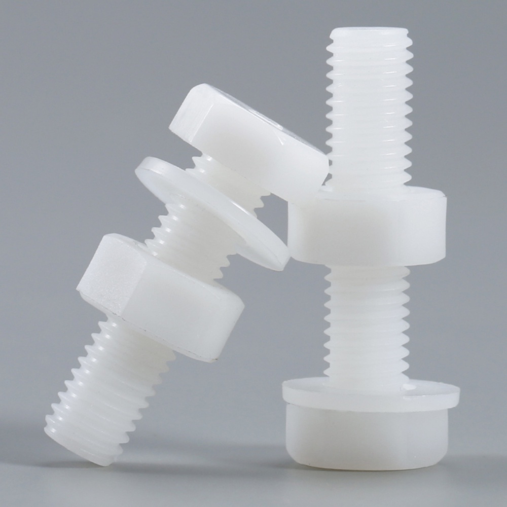 [YSL] White Nylon External Hexagon Screw Nut Gasket Combination Set Plastic Screw Insulated ...