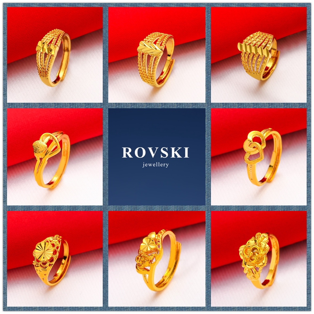 ROVSKI Fashion Korean Ready Stock Jewelry Gold Plated Simple Matching ...