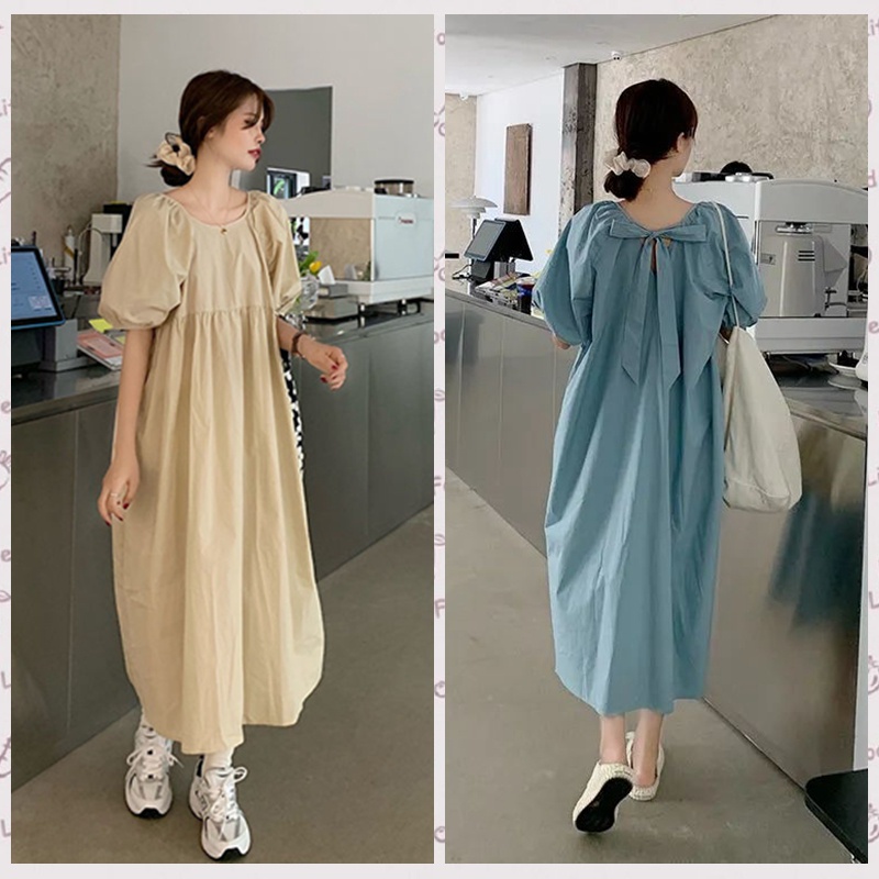 Tiered Maternity Dress Pleated Long Dress Women Inner Dress French ...