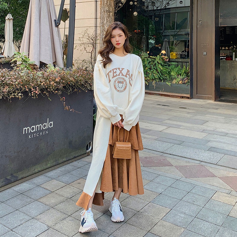 【Sweater Dress Oversized】(150kg Could Wear) Long Sleeves Plus Size Midi ...