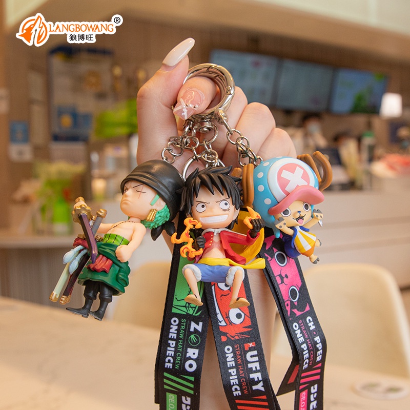 Genuine One Piece Luffy Chopper Zoro Keychain Sanji Car Doll Pendant ...