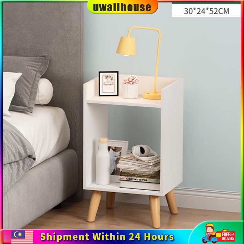 Creative Bedside Table Minimalist Wood-based Panel Bedside Table Side ...