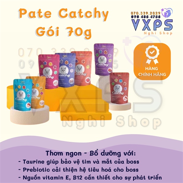 Catchy Pate for Cats 70g Pack - 5Plus Catchy Cat Pate (Made in Vietnam ...