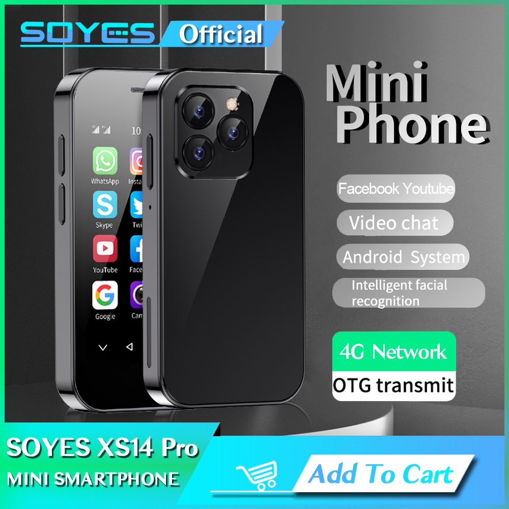 SOYES XS14 Pro 3.0 Inch 4G Mini Smartphone Android 9 Dual Sim Face ID ...