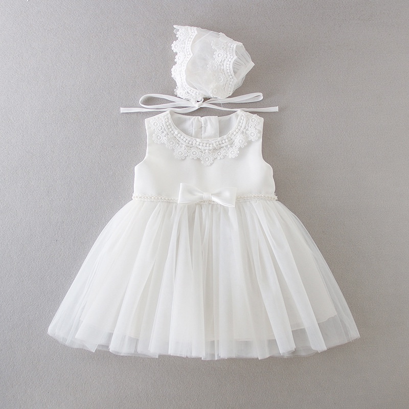 Baby Princess Gown Children Fluffy White Dress for Baby Girl ...