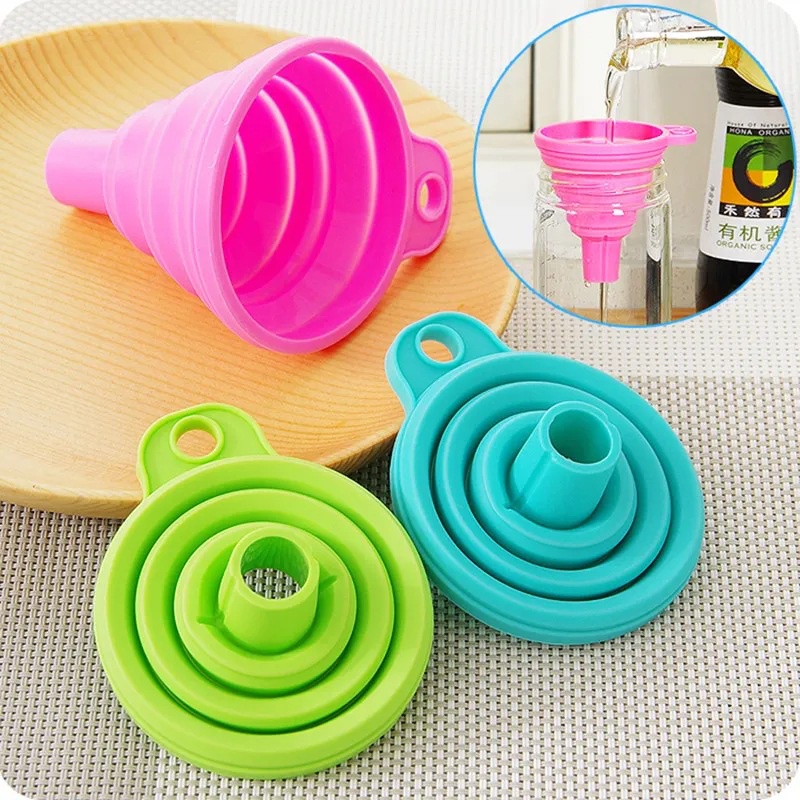 Convenient folding funnel, safe and heat-resistant silicone funnel ...