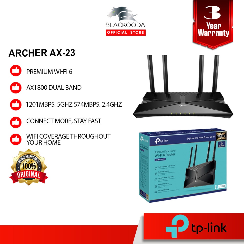 TP-LINK Archer AX23 AX1800 Dual-Band Wi-Fi 6 Router-TL-ARCHER-AX23 ...