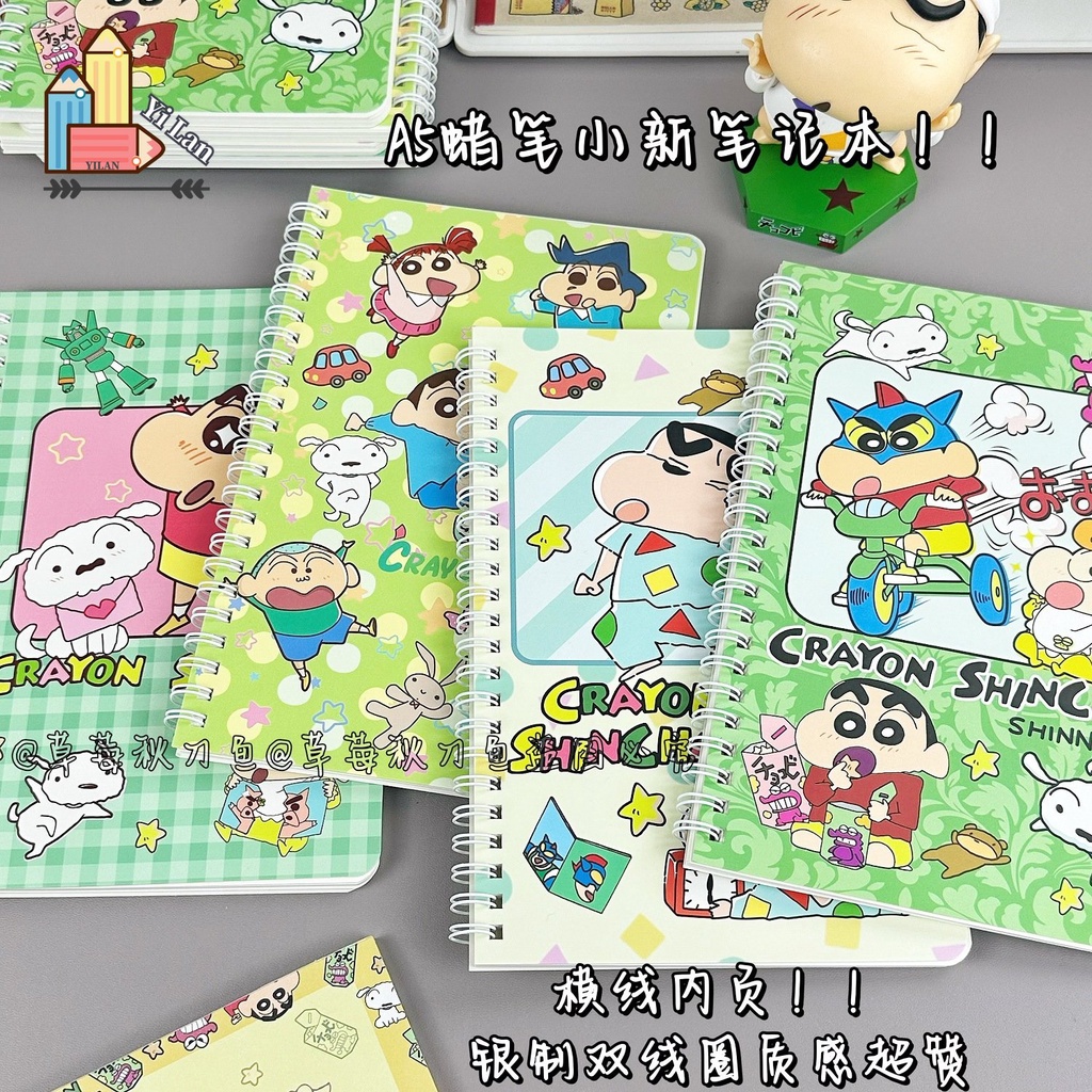 60 Sheet/book A5 Coil Book Crayon Shin-chan Series Cartoon Notebook ...